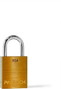 PACLOCK's 90A-Series Padlock, 1-3/16" Tall Hardened Steel Shackle, High ...