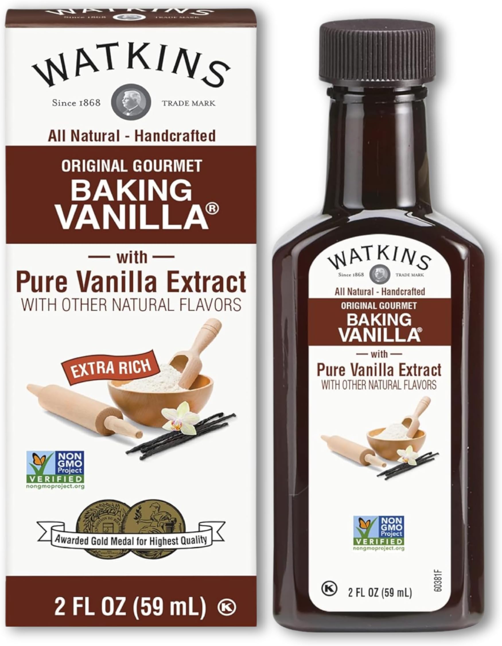 Amazon.com: Watkins Original Gourmet Baking Vanilla with Pure Vanilla ...