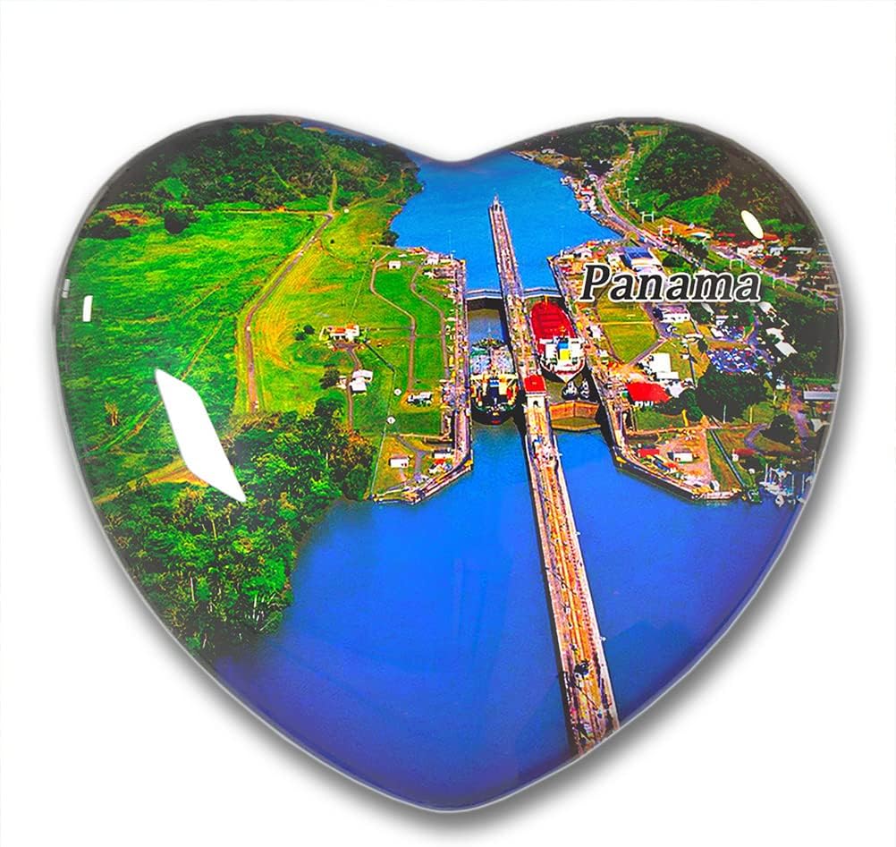 Amazon.com: Panama Magnet Fridge Magnet Wooden 3D Landmarks Travel ...