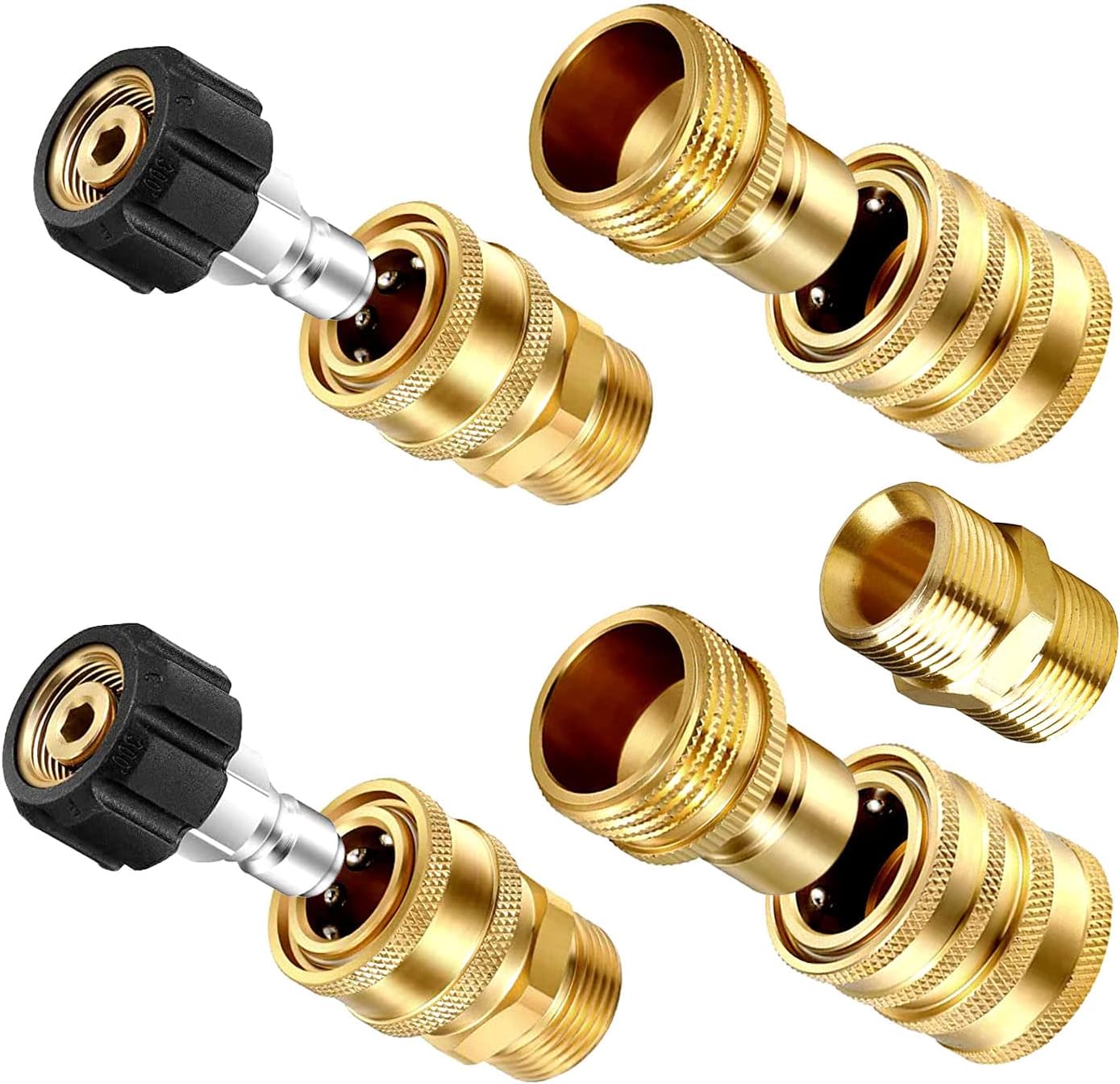 Amazon.com: Tulevai Pressure Washer Adapter Set, Quick Disconnect Kit, M22-14mm Swivel Connector ...