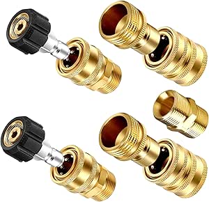 Amazon.com: Tulevai Pressure Washer Adapter Set, Quick Disconnect Kit, M22-14mm Swivel Connector ...