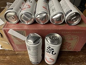 Amazon.com: GENKI FOREST Flavored Sparkling Water, Grape Delight, 11.15 fl oz Cans(pack of 24 ...