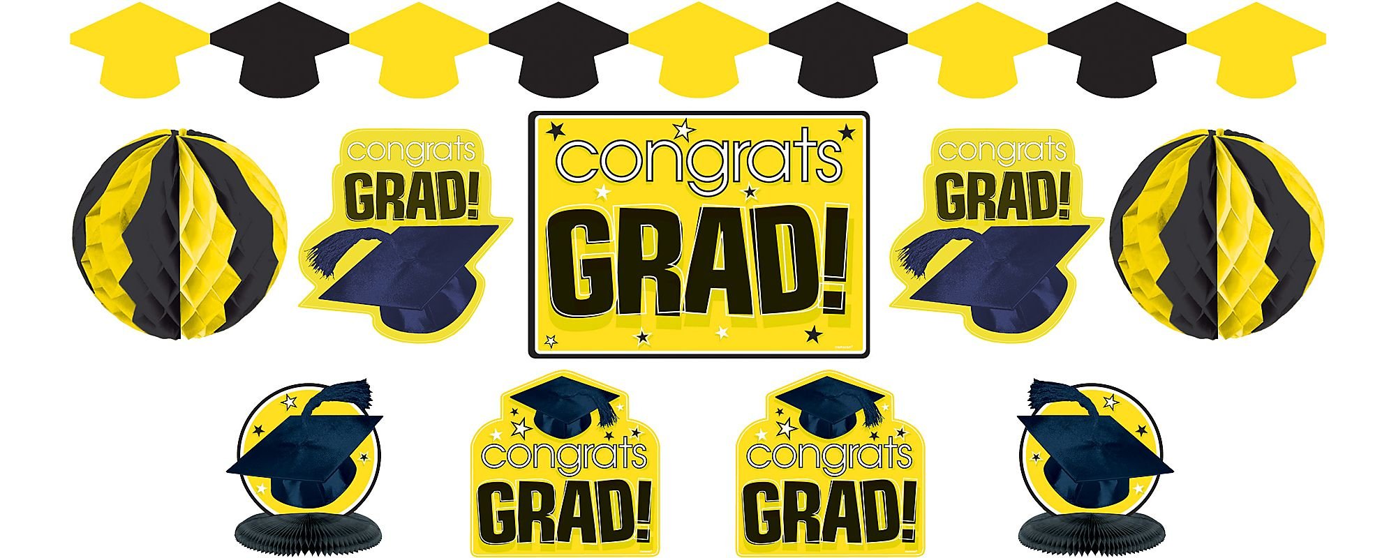 Amazon.com: Amscan "Congrats Grad!" Graduation Party Room Decorating ...
