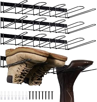 Amazon.com: Therwen 4 Pieces Boot Rack Wader Hangers Wall Mount Boot ...