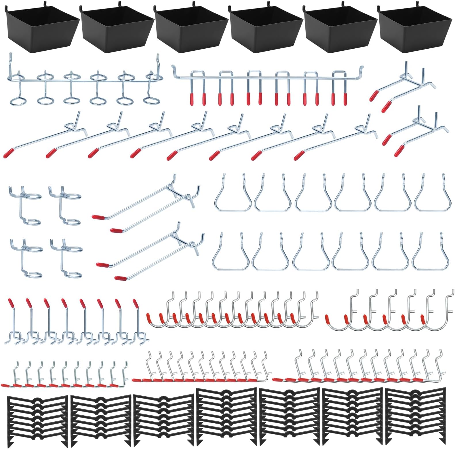 Amazon.com: 114 pcs Pegboard Hooks Assortment with Metal Hooks Sets ...