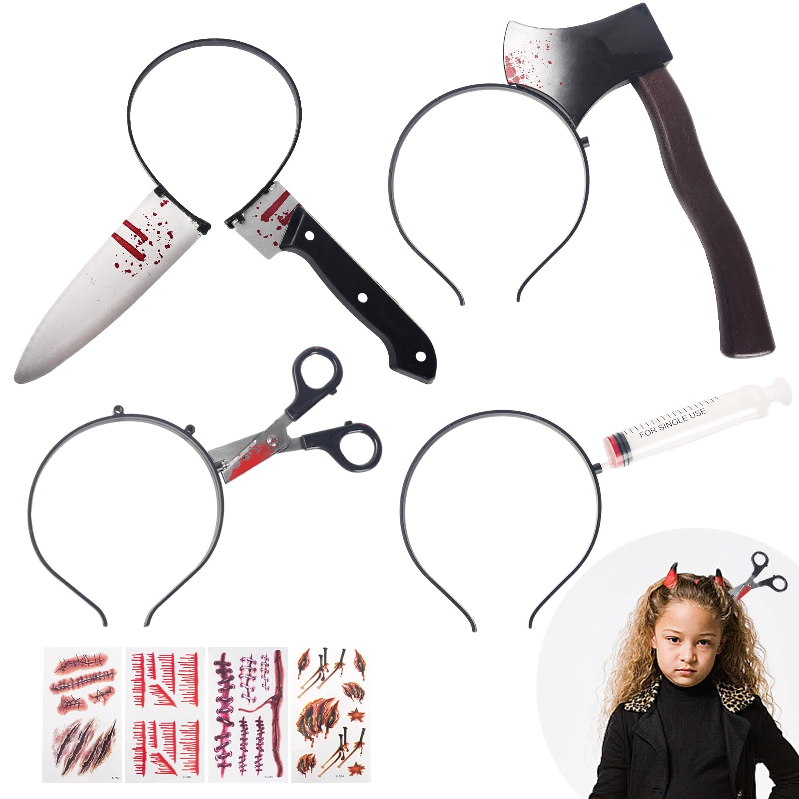 Amazon.com: VGOODALL Halloween Headbands,10pcs Halloween Horror Set ...