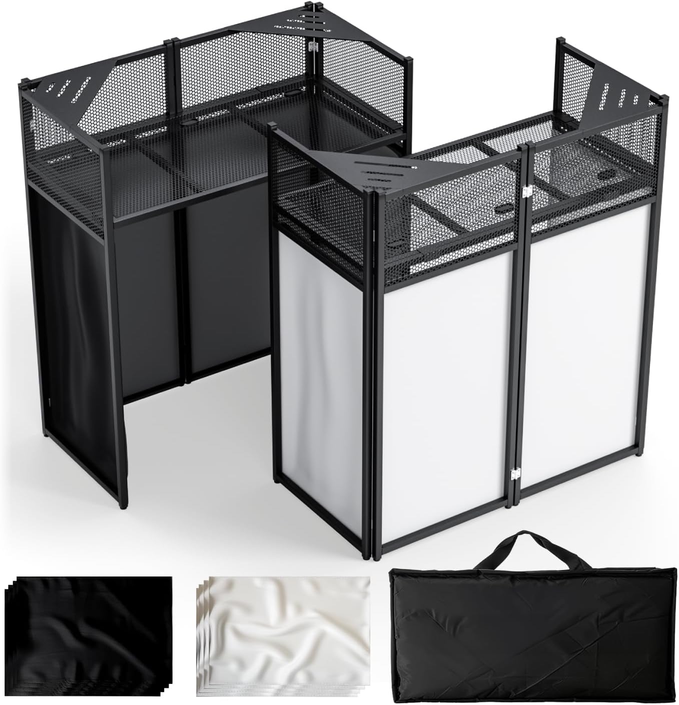 Amazon.com: Portable DJ Booth Table,Foldable DJ Table Stand Portable ...