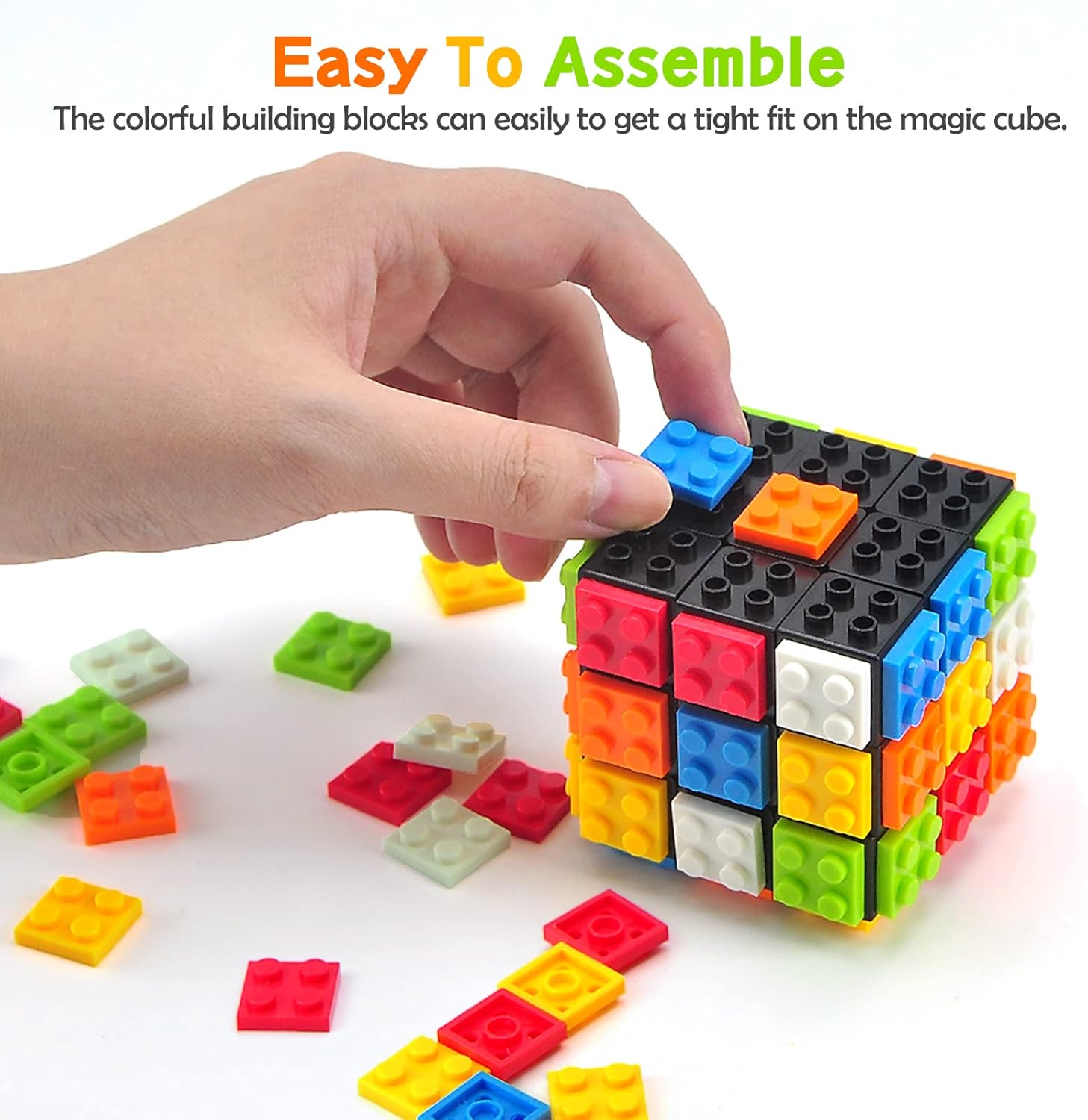 ACROFEK Brain Teaser 3×3 Speed Cube, Building Bricks Blocks Magic Cube ...