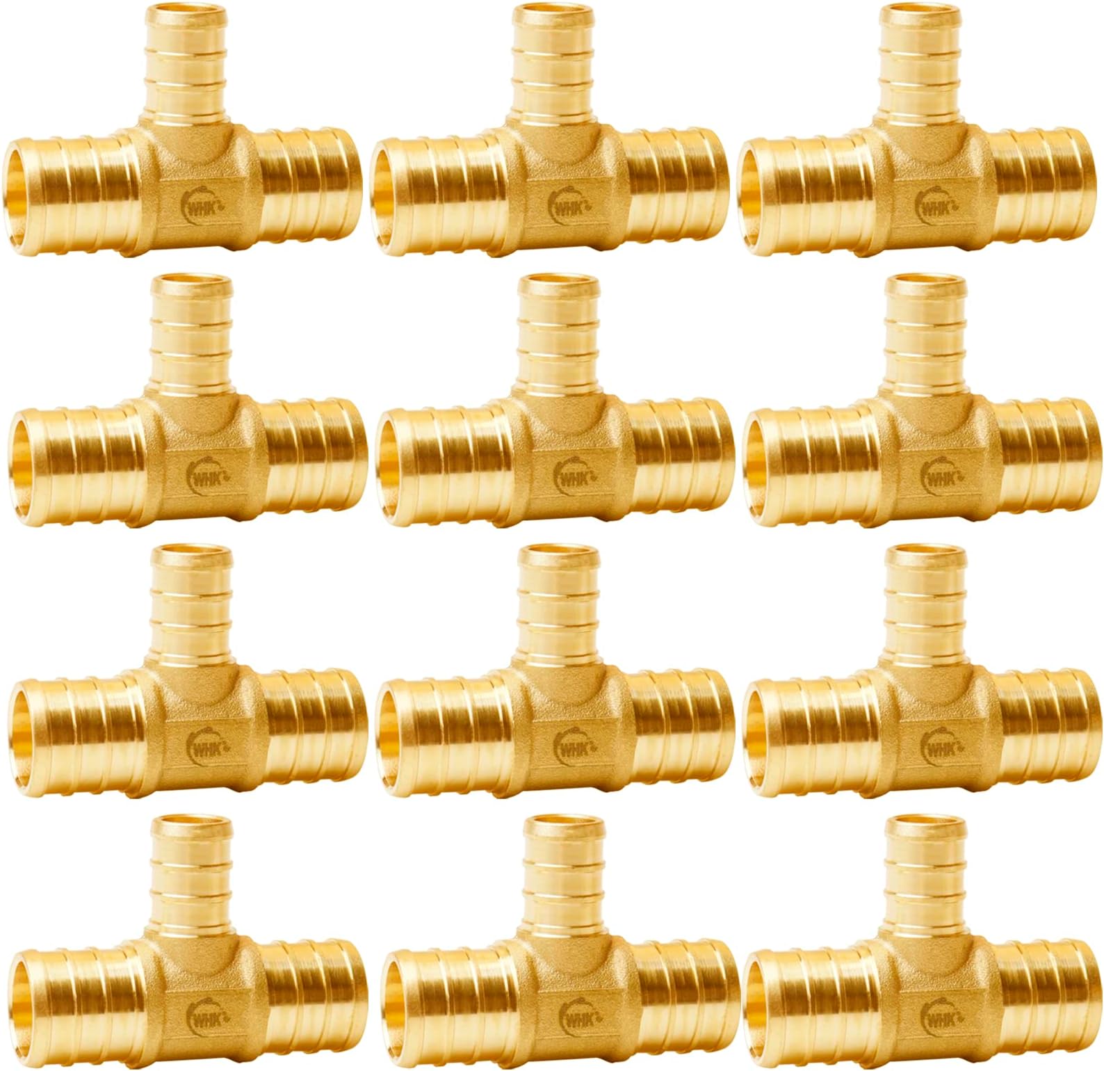 Amazon.com: WHK 12 PACK 3/4" X 3/4" X 1/2" PEX Reducing Tee Crimp ...