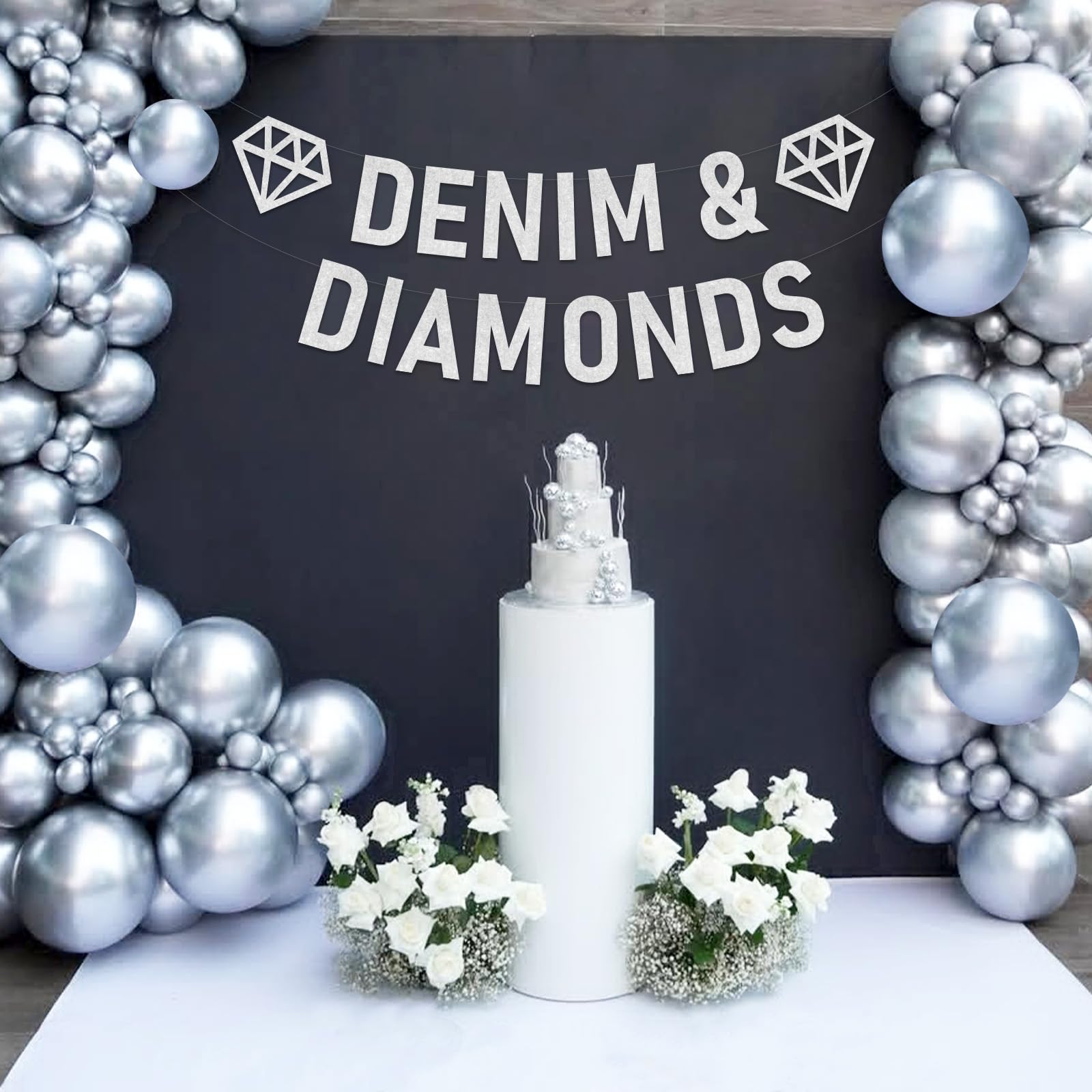 Denim And Diamonds Balloon Decor