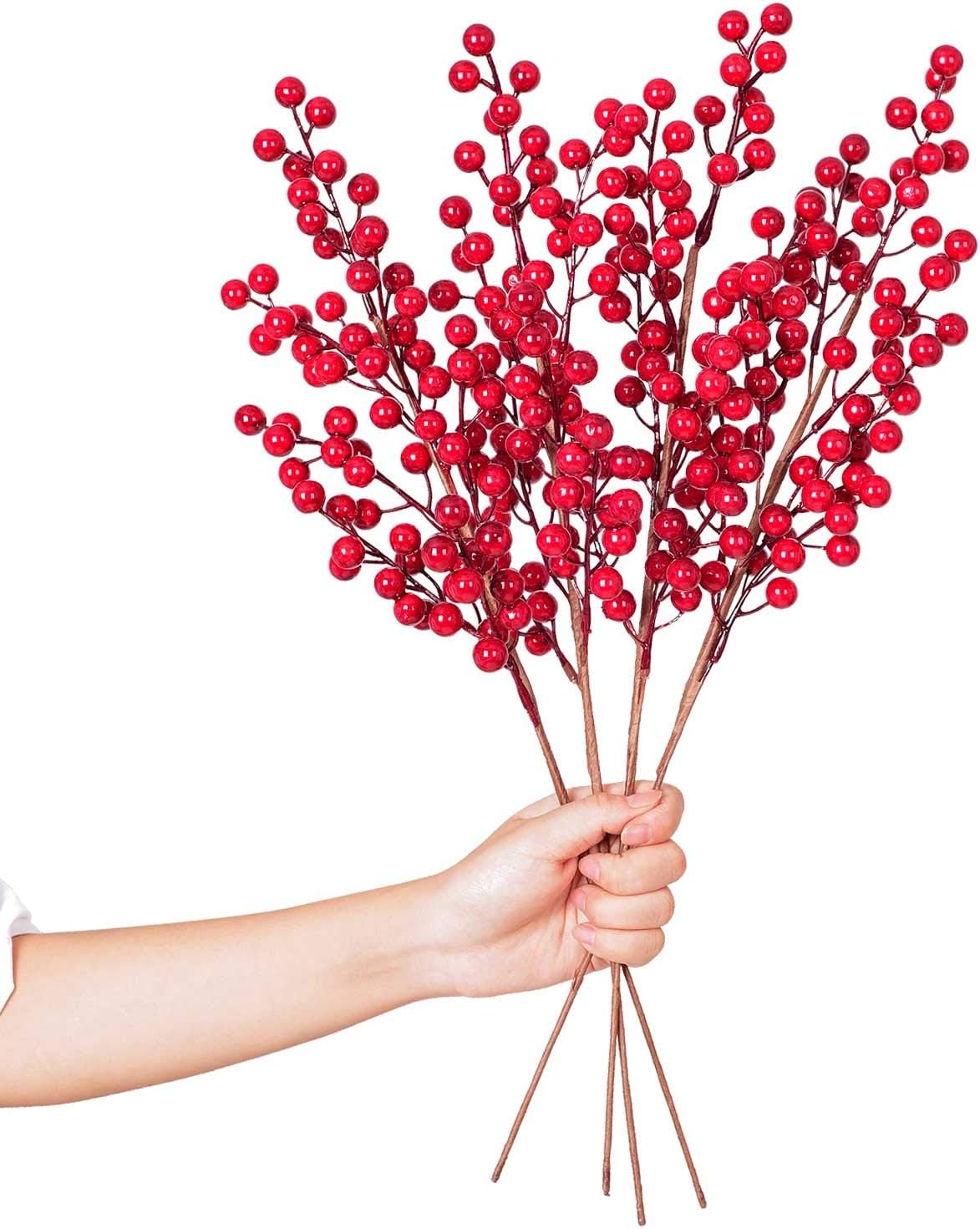 Amazon.com: BANBERRY DESIGNS 96 Red Berries on Wire Stems for Christmas ...