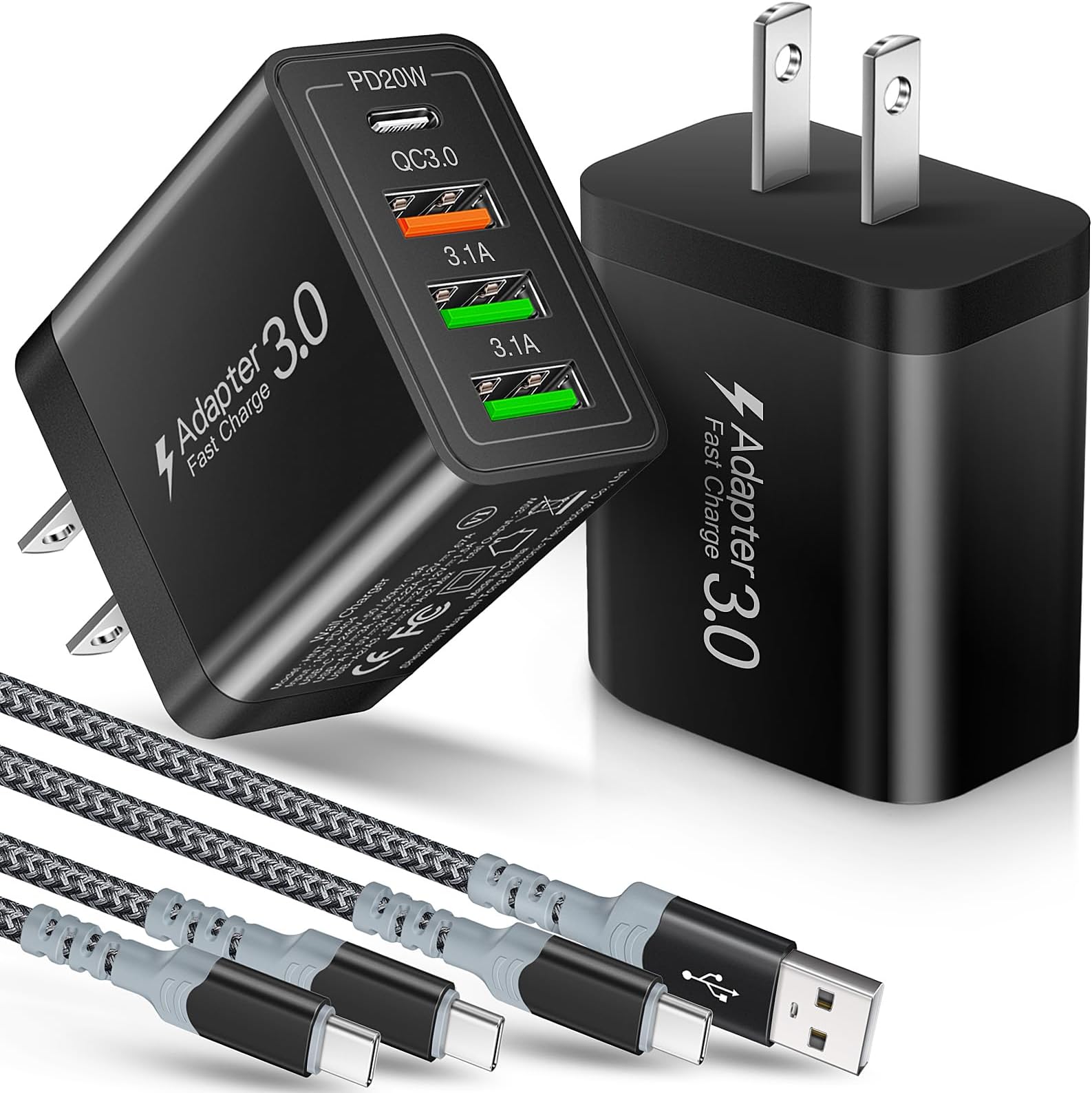 Amazon.com: 2Pack USB C Fast Charger 35W Type C Wall Charger Blocks ...