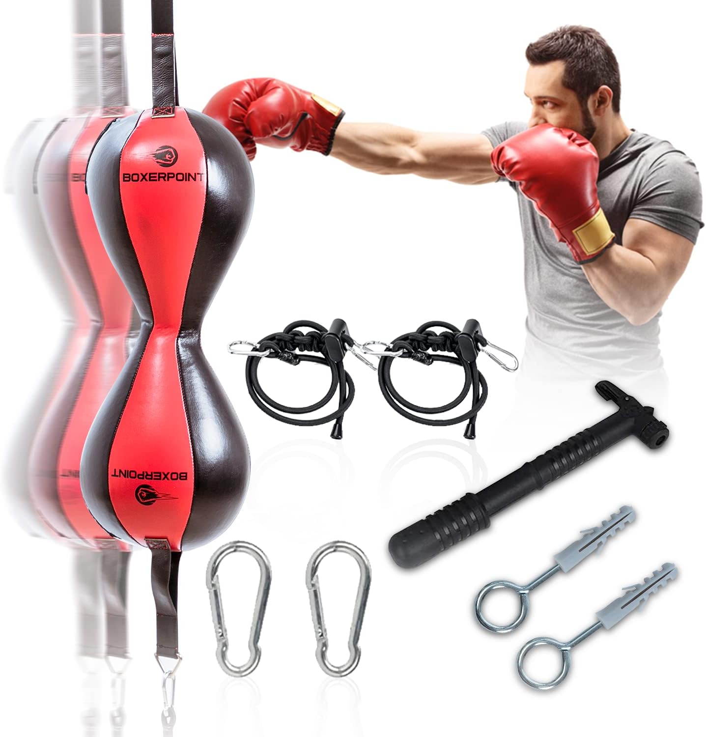 Mexican Style Double Double End Bag Boxing Kit- Double End Boxing Speed ...