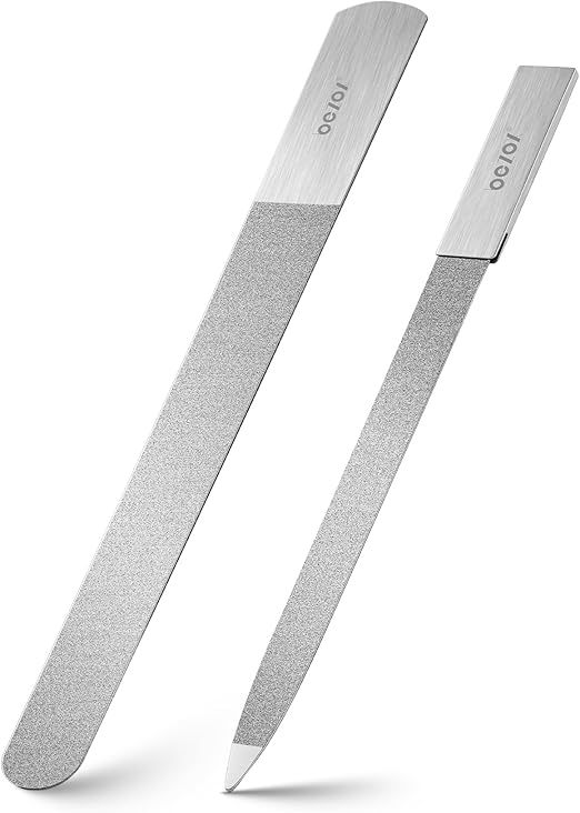 Amazon.com : BEZOX Metal Nail File Kit - 2PCS Professional Stainless Steel Long Nail Files ...