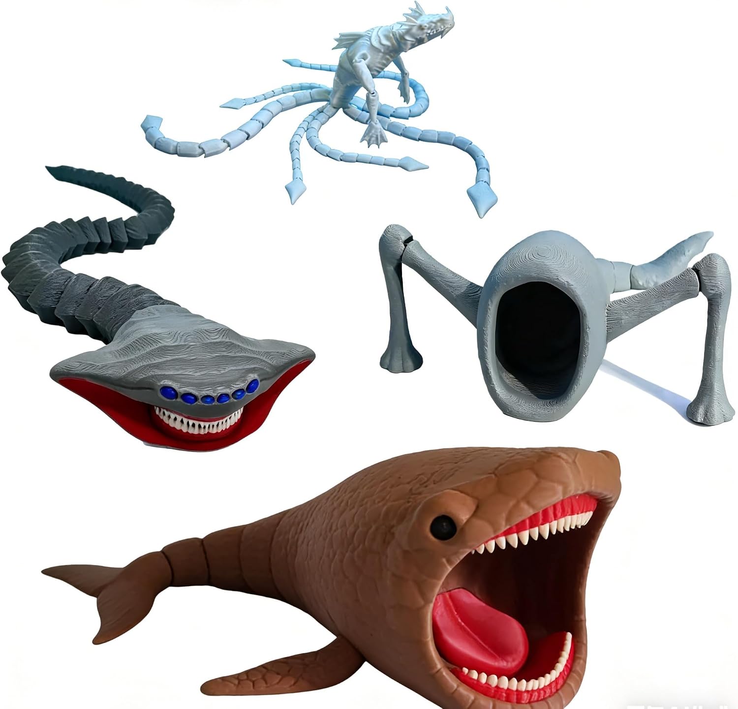 Amazon.com: 3D Printed Sea Monster Toy, Trevor Henderson Mythical Ocean ...