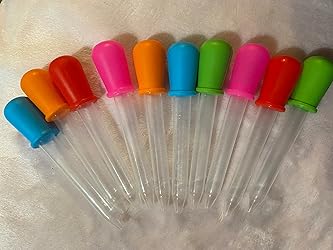10 Pcs Liquid Droppers, 5ML Silicone and Plastic Dropper Pipettes for ...