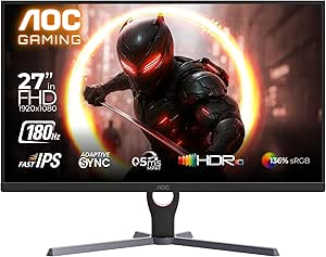 AOC 27G11E Gaming Monitor 27-inch Full HD 1920x1080, HDR10, IPS Panel ...