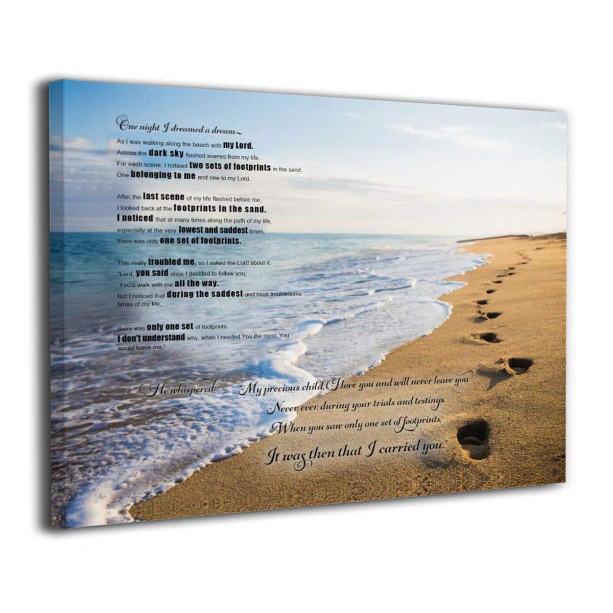 Footprints In The Sand Poem Poster