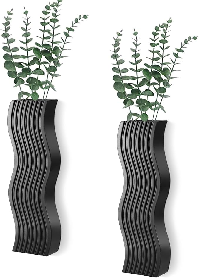 Amazon.com: 2 Pack Wall Decor Wood Wall Planters for Indoor Plants ...