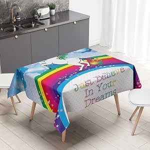 Amazon.com: Kids Washable Tablecloth Multicoloroutdoor Table Cloth for ...