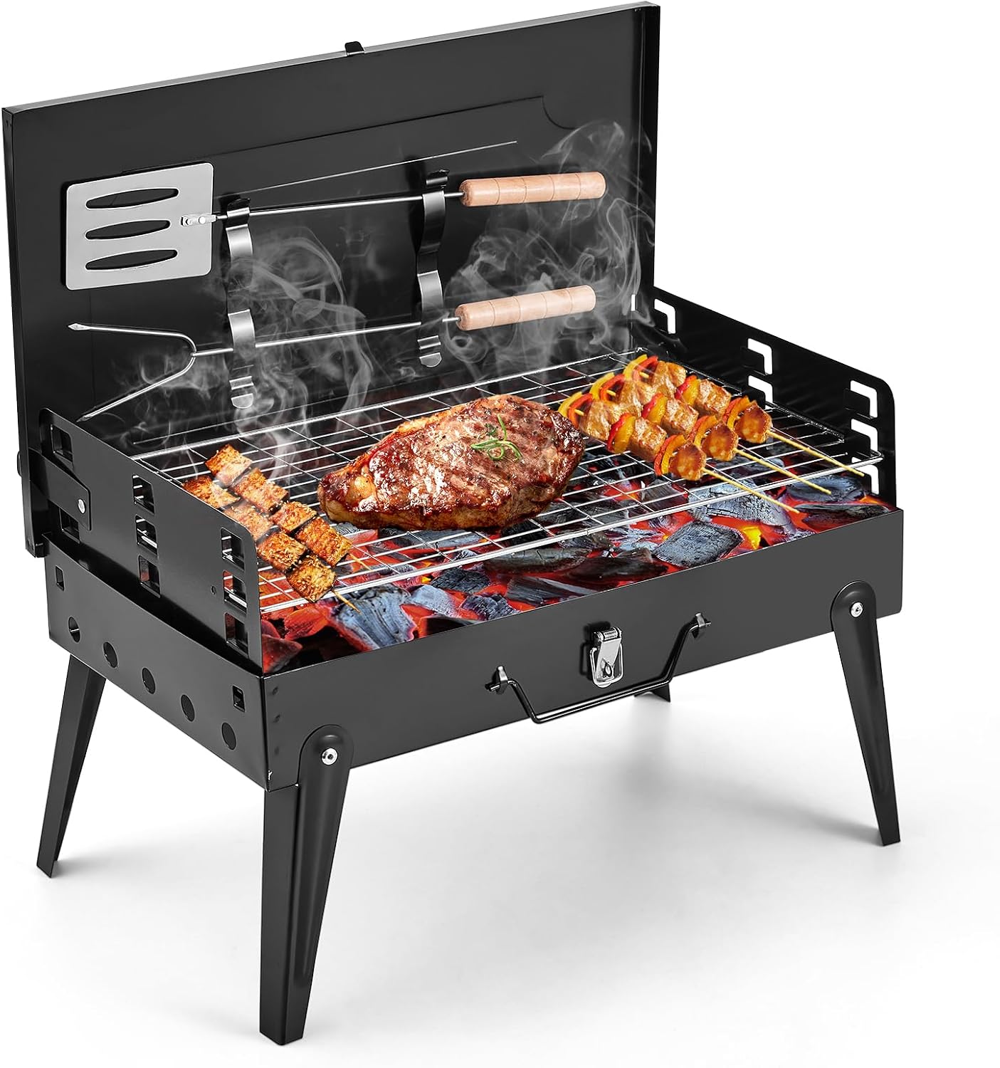 Asador de Portátil Plegable, OUDAR Mini Asador con Herramientas para ...