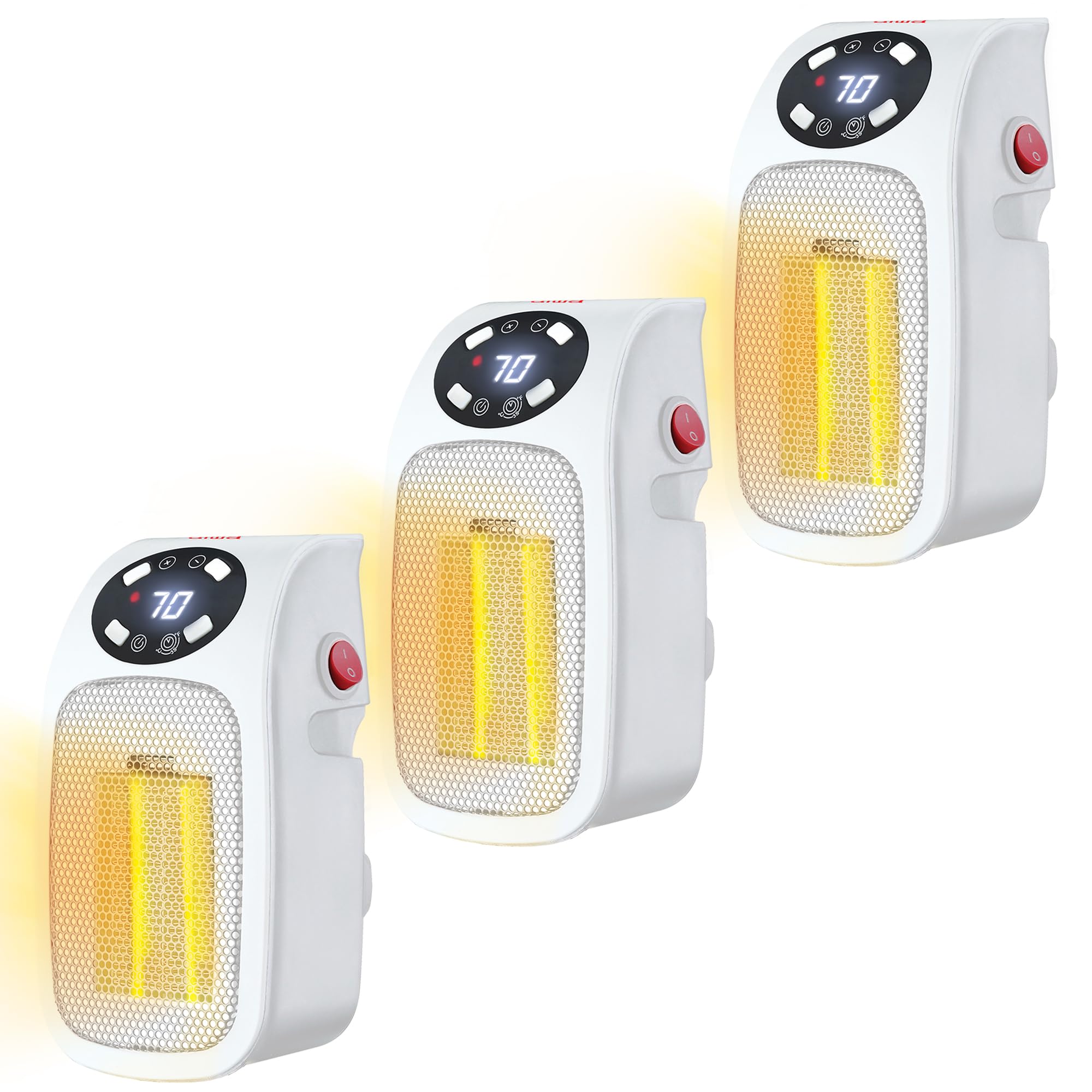 Amazon.com: Aiwa Electric Outlet Ceramic Plug-In Space Heater with LCD ...