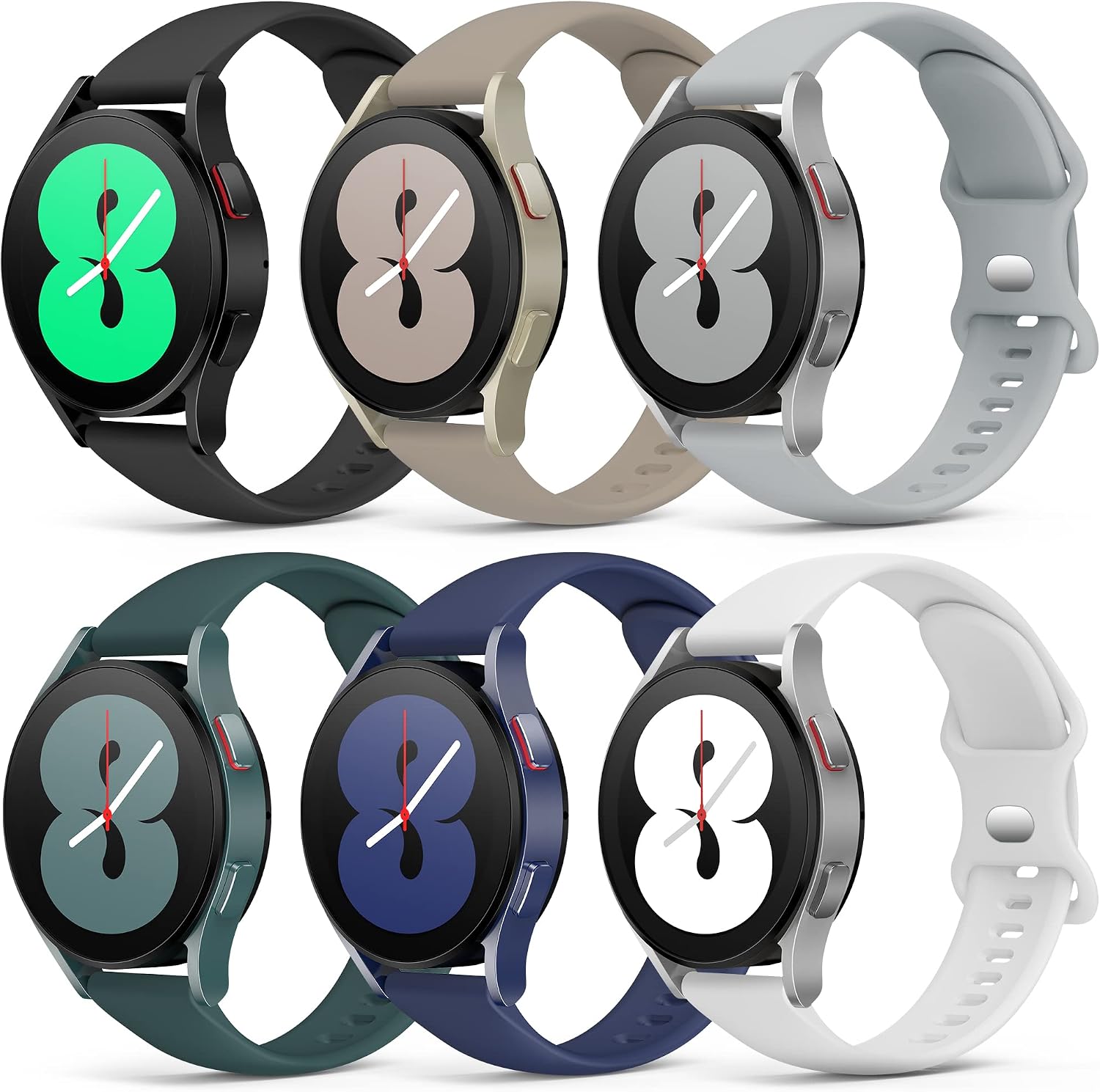 Higgs 6 Pack Strap Compatible with Samsung Galaxy Watch 7/FE/6/5/4 40mm ...