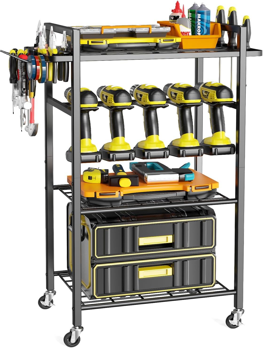 Amazon.com: Power Tool Organizer-4 Layer Heavy Duty Metal Power Tool ...
