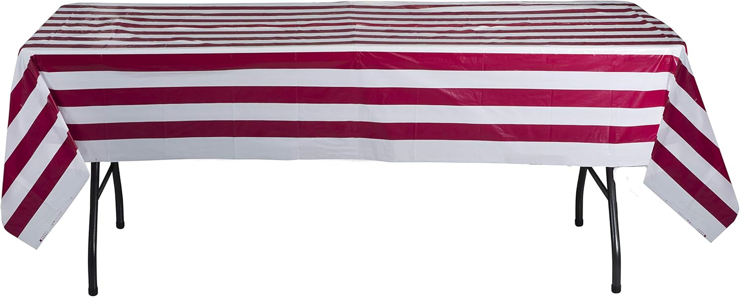 Hammont Red and White Striped Carnival Table Cloth – Circus Theme Table ...
