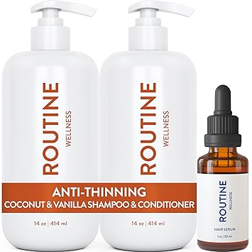 Amazon.com : Routine Wellness Shampoo and Conditioner Set and Hair ...