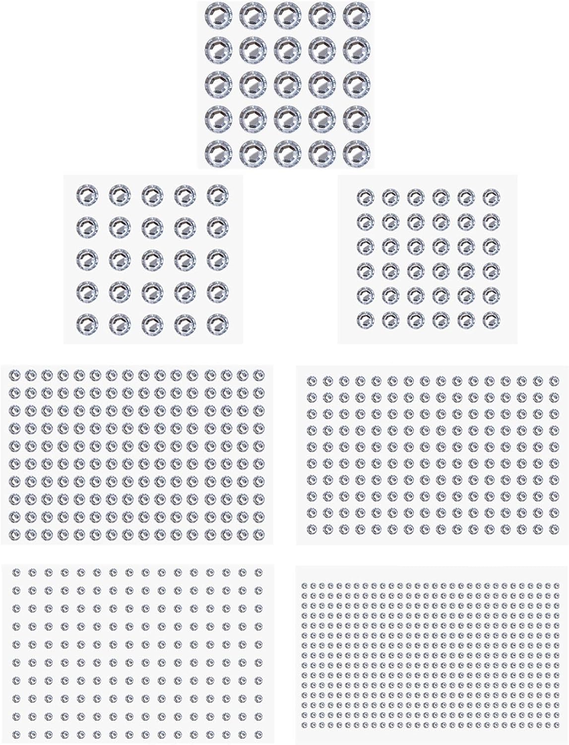 Amazon.com: 1016 Pieces Self Adhesive Face Gems Stick on, Hair Jewels ...