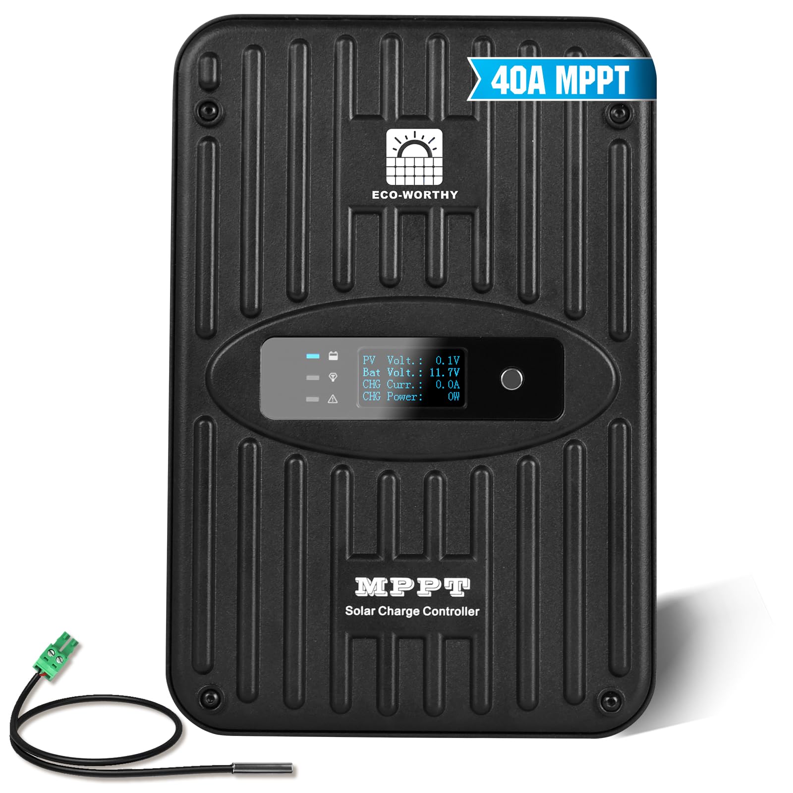 ECO-WORTHY 40A MPPT Solar Charge Controller 12V/24V DC Input & Digital ...