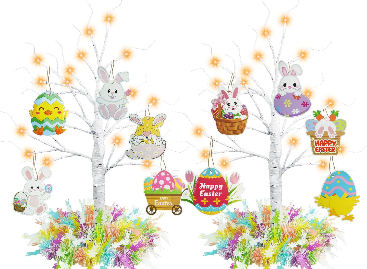 Amazon.com: Ruidazon 2 Pack Easter Decorations, 24" Lighted Easter Tree ...