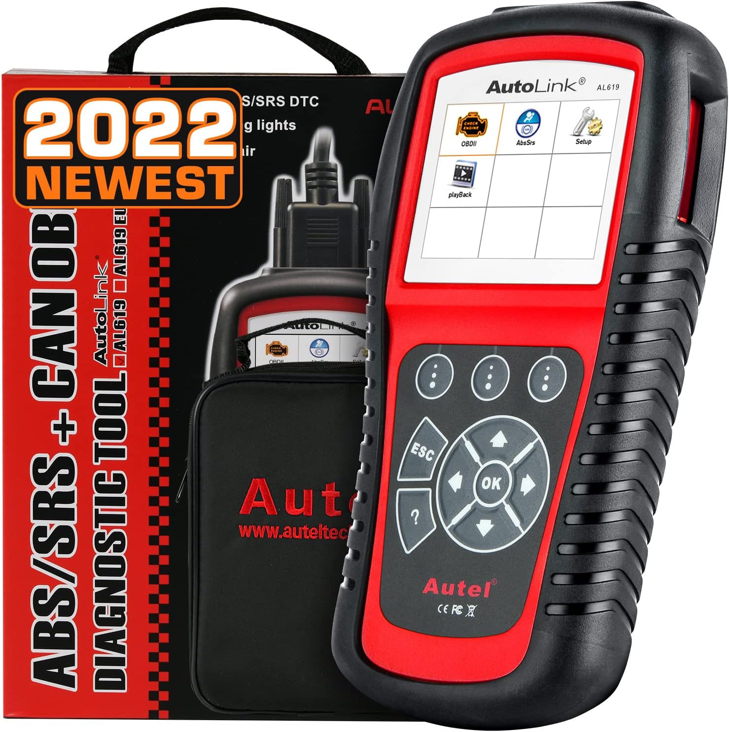 Amazon.com: Autel AutoLink AL619 OBD2 Scanner, 2022 Newest ABS SRS ...