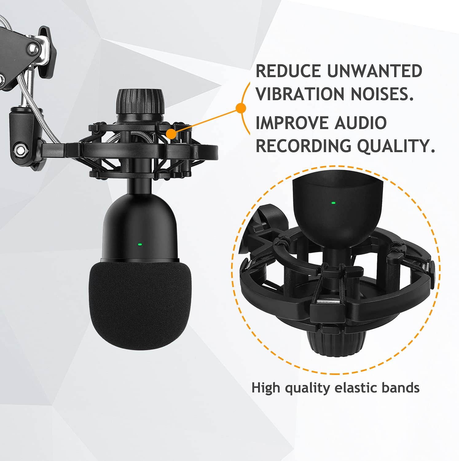 Razer Mini Shock Mount with Foam Windscreen Cover, Anti-Vibration ...