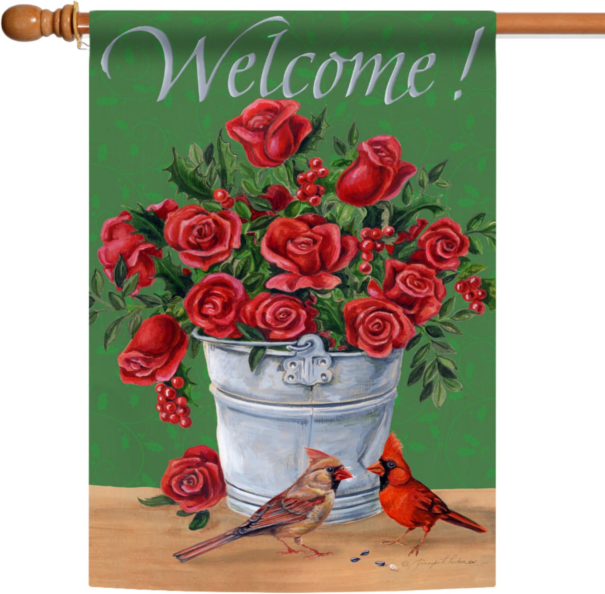 Amazon.com : Toland Home Garden 102095 Swan Welcome Swan Flag 28x40 ...