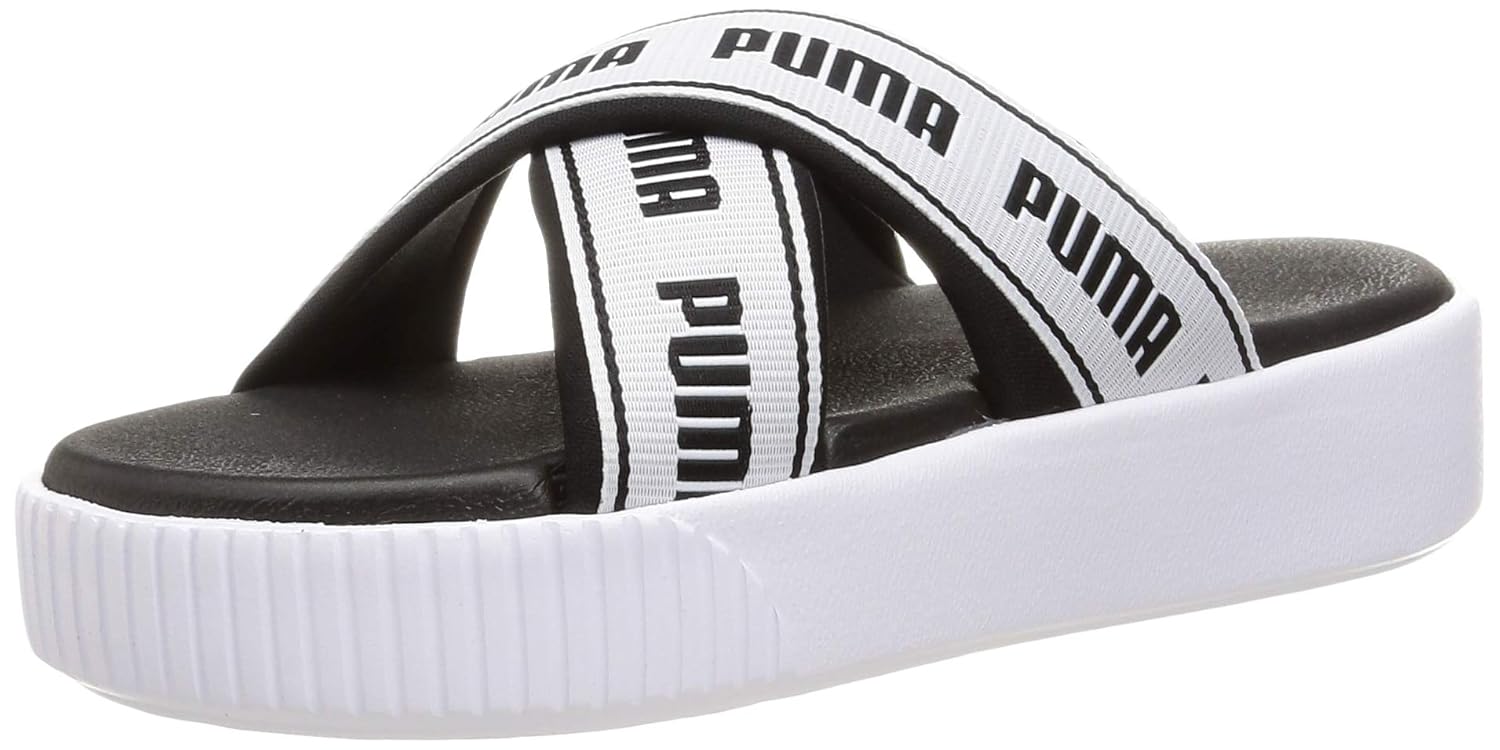 Buy Puma Womens Platform Slide Tape, White-Black, Slide - 3UK (38067701 ...
