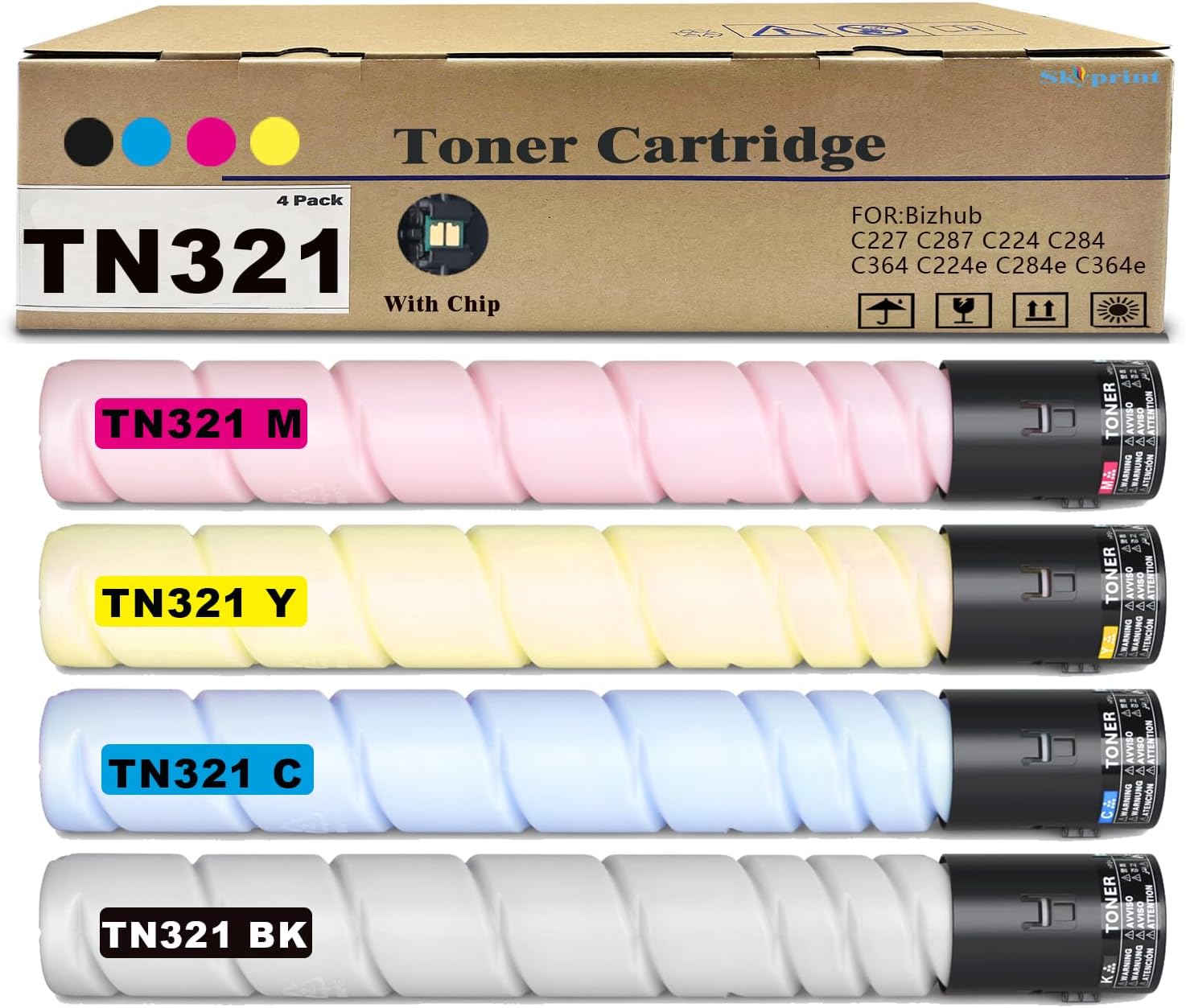 Amazon.com: 4-Pack TN221 TN-221 TN321 TN-321 Toner Cartridge Black Cyan ...