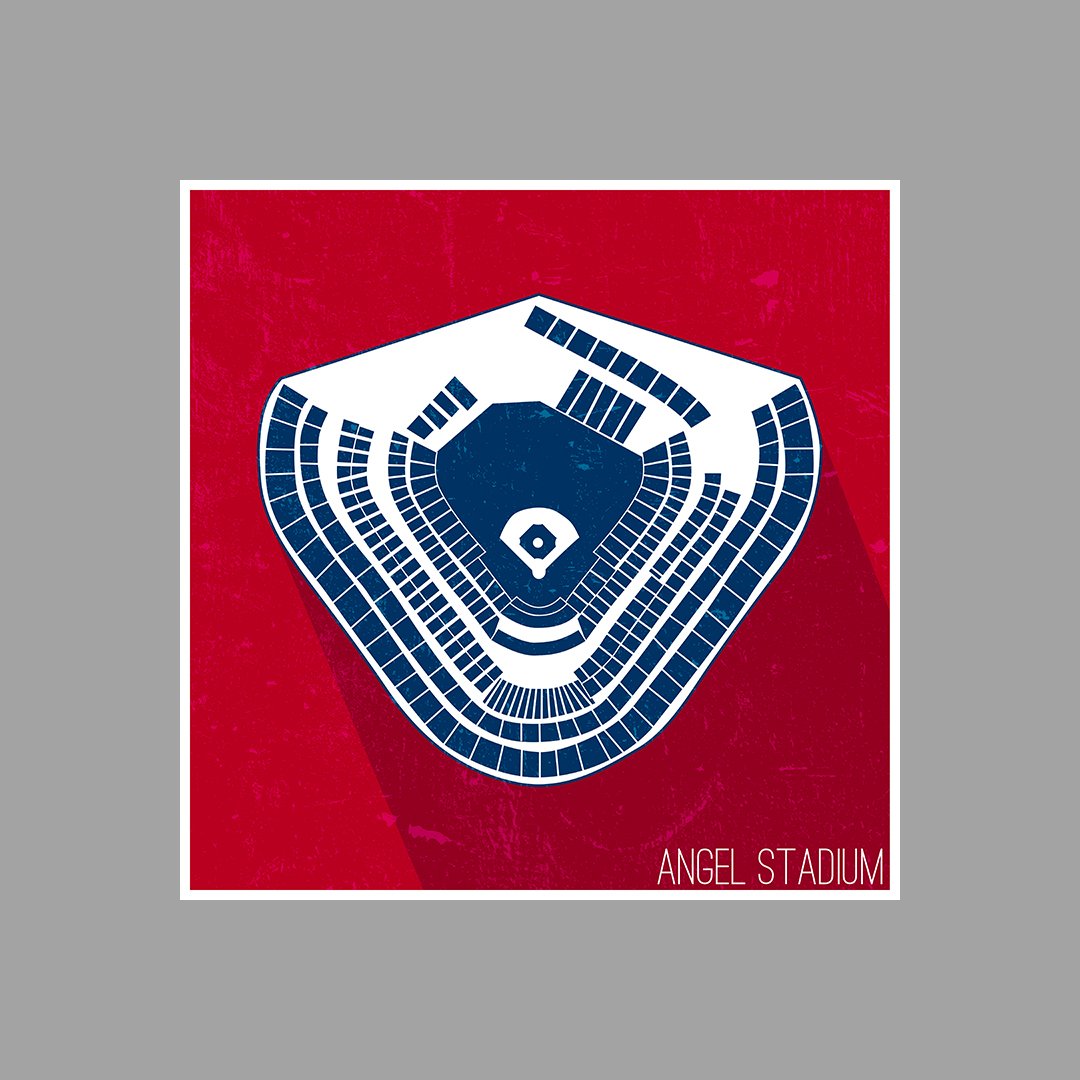 Amazon.com: Angel Stadium Seating Map - Baseball Seating Map - 12x12 ...