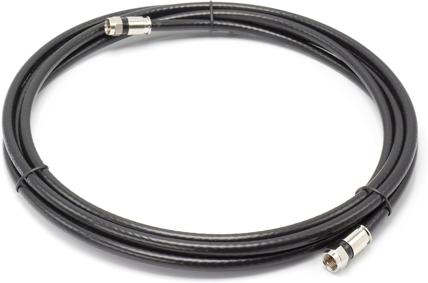 35 Foot Black - Solid Copper Coax Cable - RG6 Coaxial Cable with ...