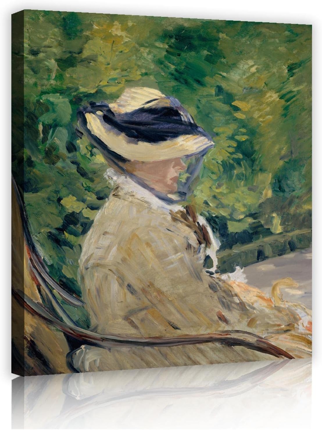 Edouard Manet Vintage Painting Print Madame Manet at Bellevue Modern ...