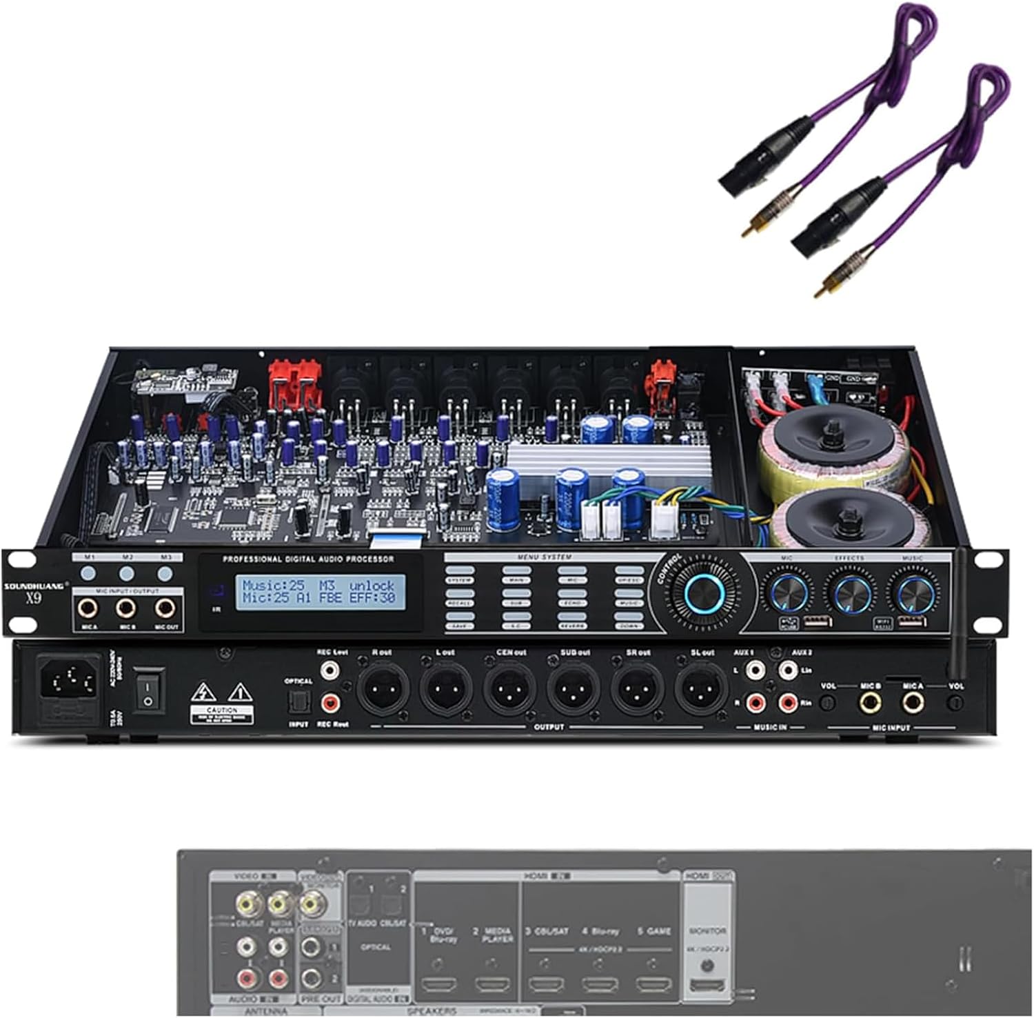 Professional Digital Pre-Stage Effector, Anti-Howling Feedback ...