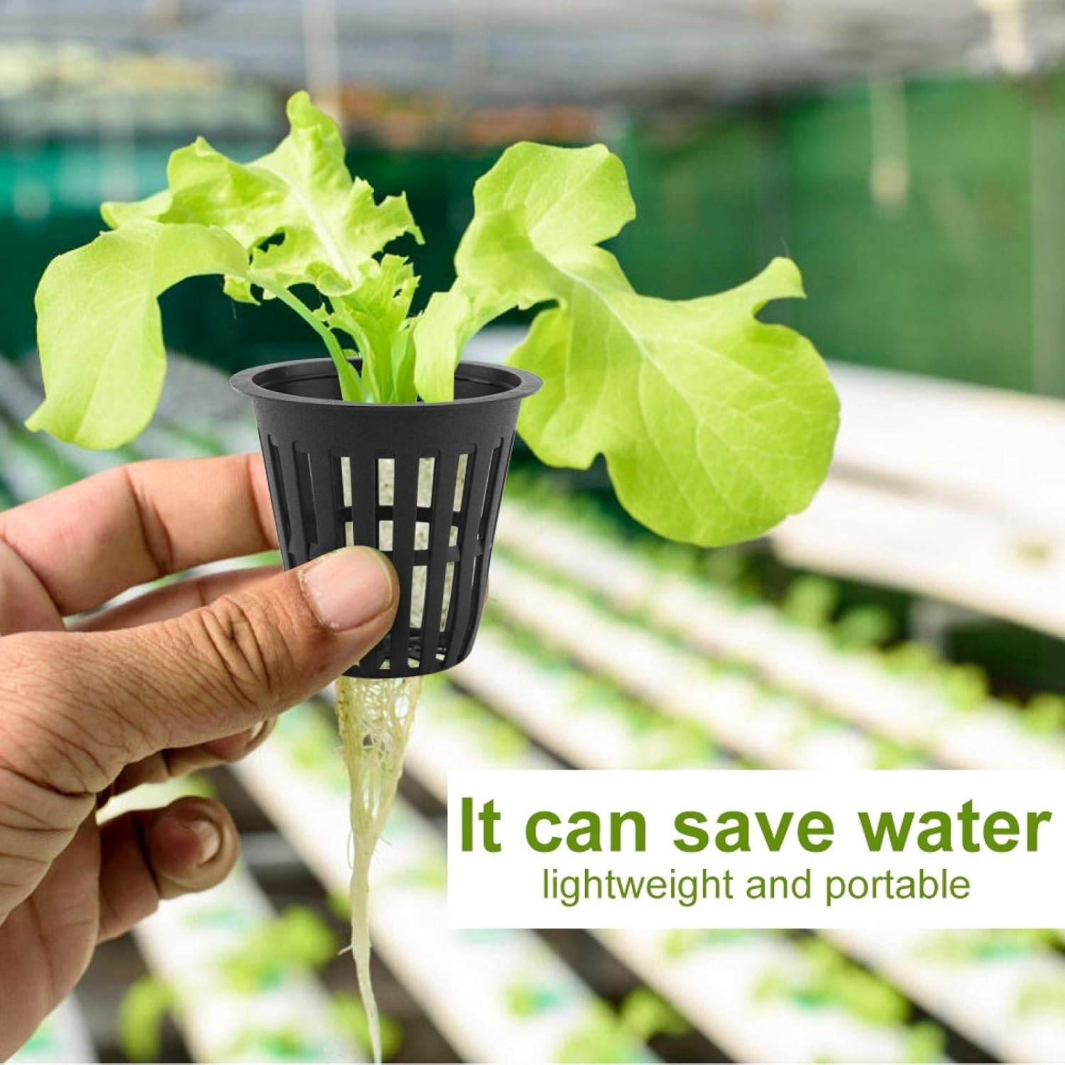 HERCHR Garden Net Cup, Plastic Hydroponics Net Pot Bucket Basket ...