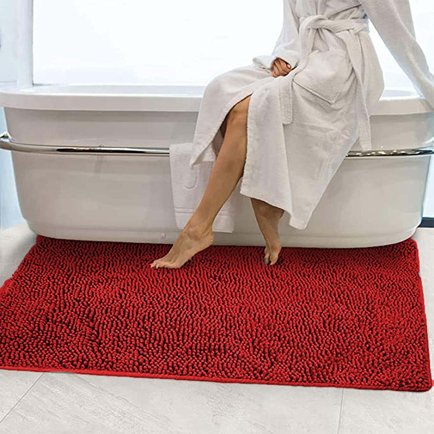 Dhao Extra grote badmat lang zacht microvezel tapijt, antislip ...