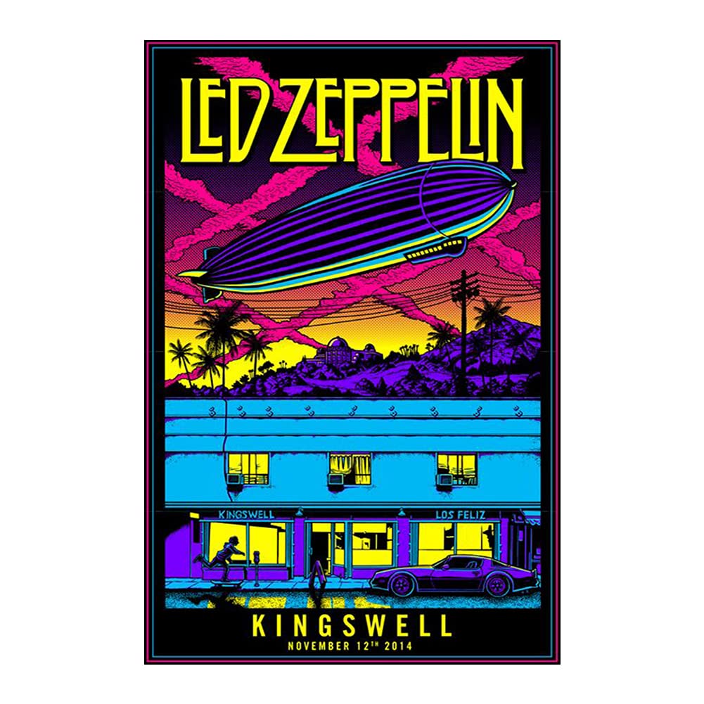 Buy Led Zeppelin , Music s for Walls 16x24inch, Iconic Rock Band Logo ...
