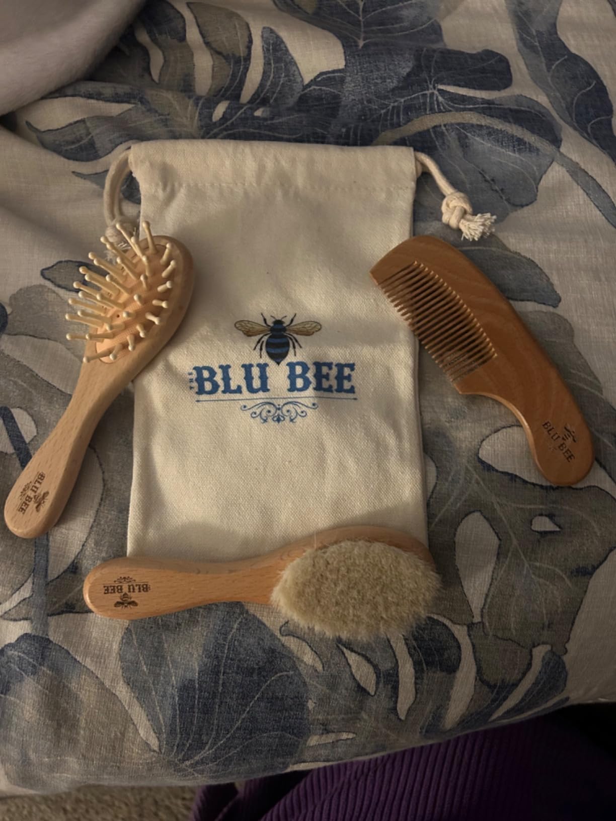 Amazon.com: Wooden Baby Hairbrush & Comb Set for Newborn and Toddlers ...