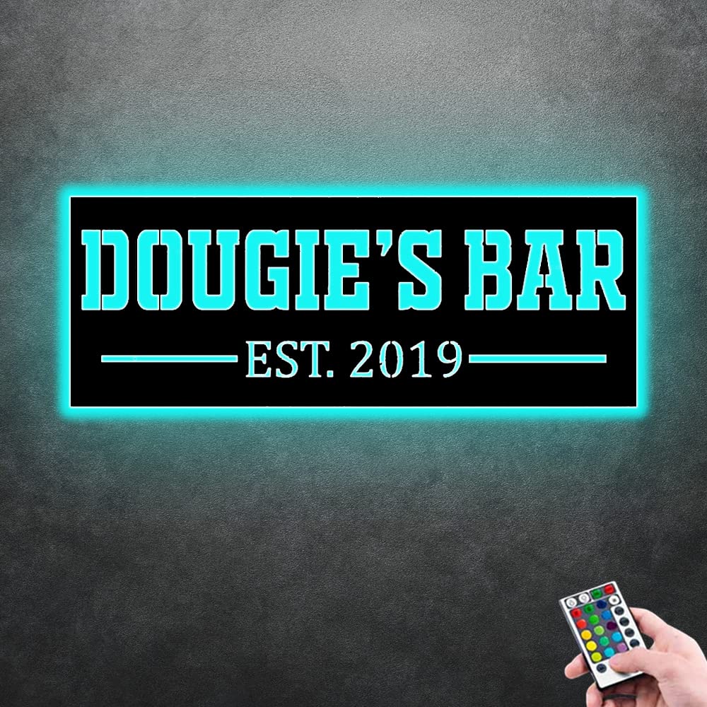 Amazon.com : Custom Bar Neon LED Signs, Personalized Name Bar Sign, Bar ...