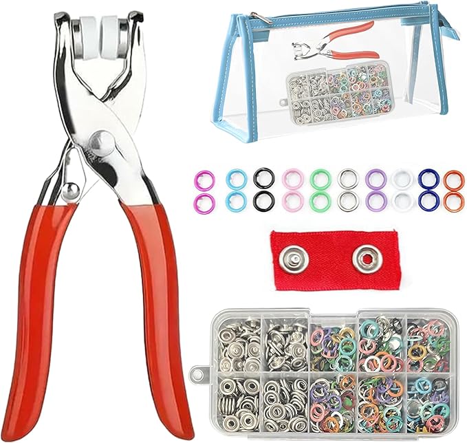 Amazon.com: Sewing Kit with 100PCS Metal Buttons – Manual Pliers Tool ...