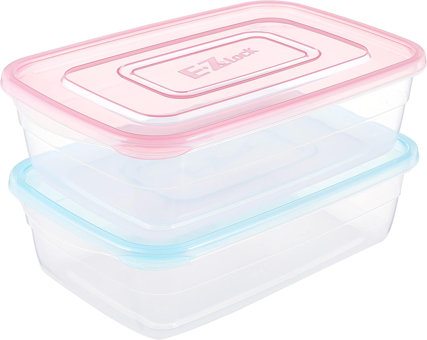 LocknLock ez lock pastel rect. container 2.7l 2p set (blue & pink): Buy ...