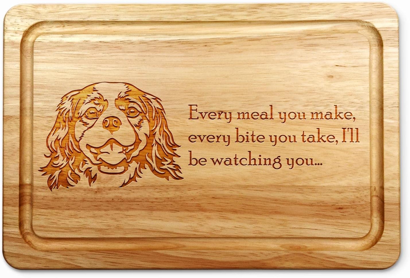 Cavalier King Charles Spaniel Wooden Chopping Board 30 x 20 cm – BigaMart